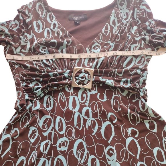 Perceptions | Dresses | Perceptions New York Dress 2 Half Sleeve Brown ...